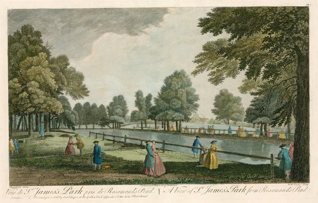 A view of St James's Park, London, from Rosemary's Pond